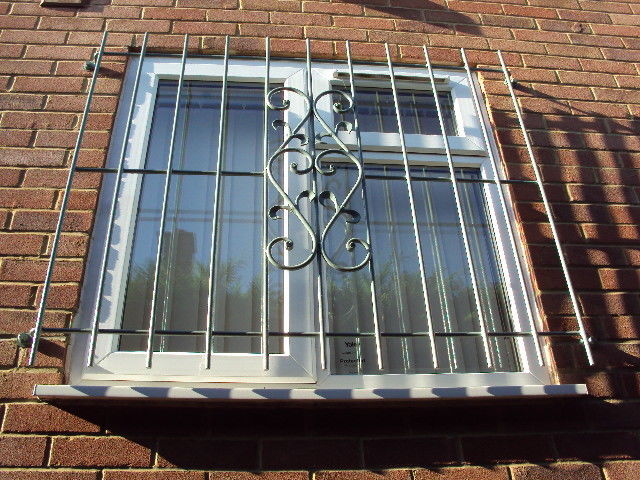 Window security grilles for garage, office and home, raised or flat fi ...